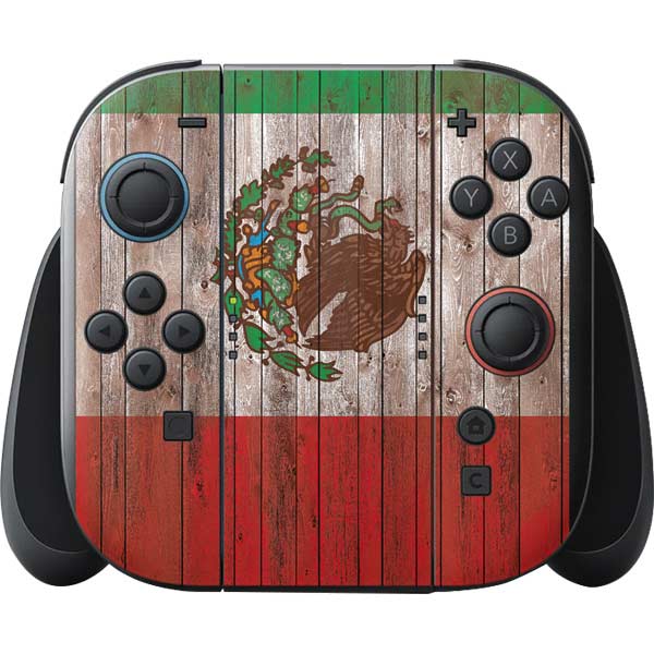 Mexican Flag Dark Wood Nintendo Switch 2 (2025) with Joy-Con Skin | Skinit