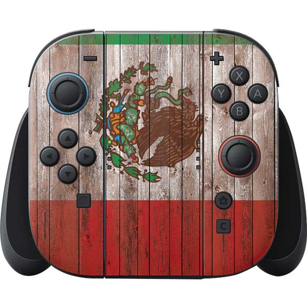 Mexican Flag Dark Wood Nintendo Switch 2 (2025) Joy-Con Controller Skin ...