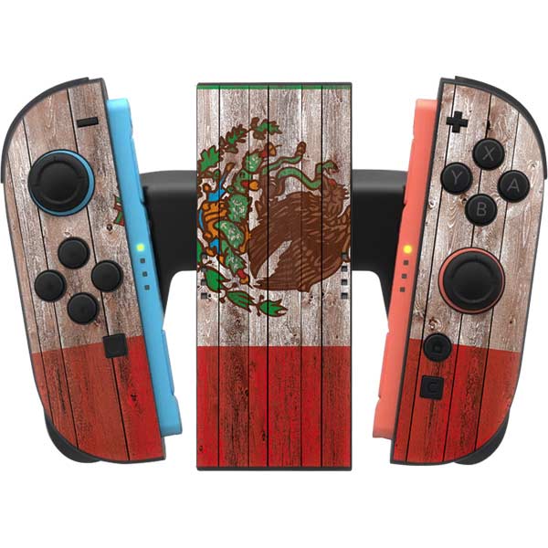 Mexican Flag Dark Wood Nintendo Switch 2 (2025) Joy-Con Controller Skin ...