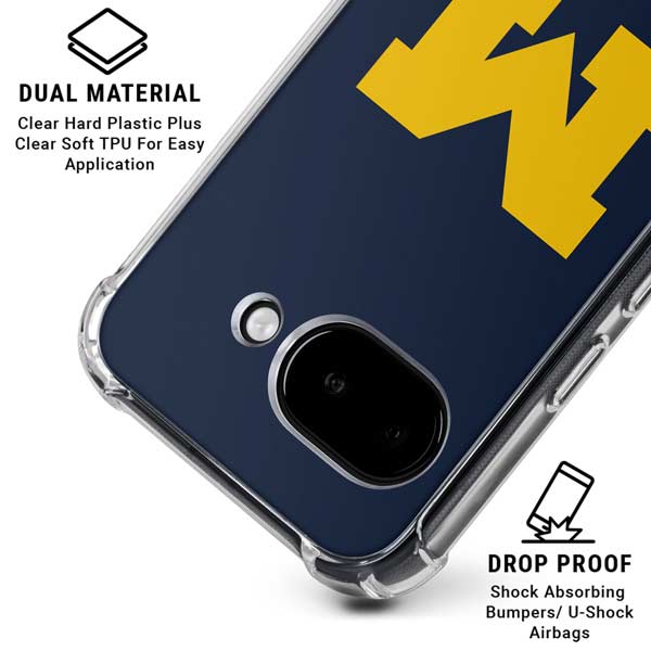 Michigan M Logo Bold Google Pixel 9a Clear Case | Clear Phone Cases ...