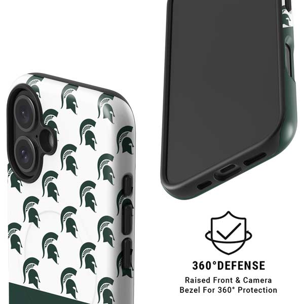 Michigan State University Spartans MSU Split Apple iPhone 16 Plus ...
