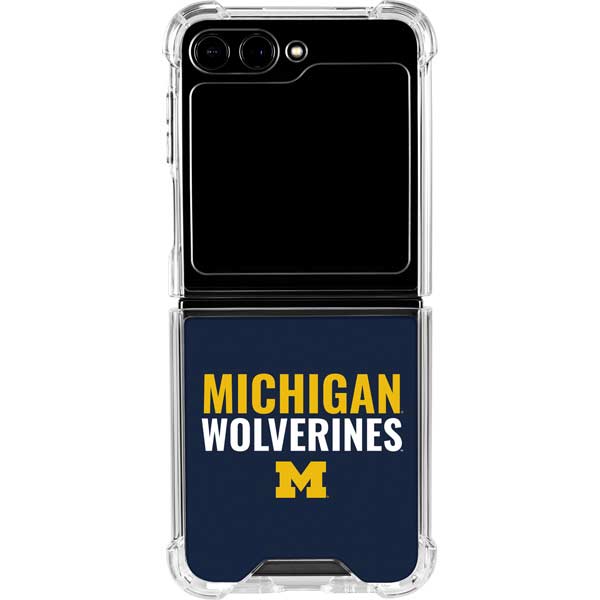 Michigan Wolverines M Galaxy Z Flip6 Clear Case | Skinit