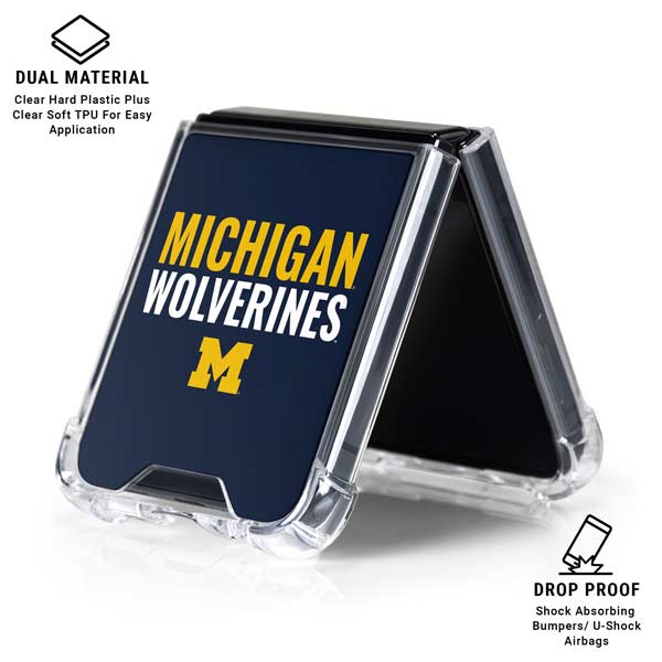 Michigan Wolverines M Galaxy Z Flip6 Clear Case | Skinit