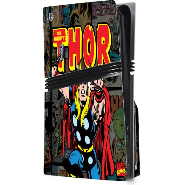 Marvel Classic Comics The Mighty Thor Vintage Skin for PS5 Pro Console ...