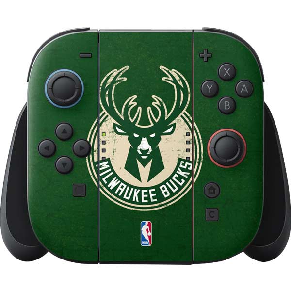 NBA Milwaukee Bucks Green Distressed Nintendo Switch 2 (2025) Joy-Con ...