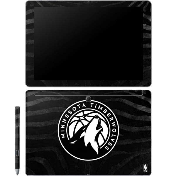 NBA Minnesota Timberwolves Black Animal Print Galaxy Book 12in Skin ...