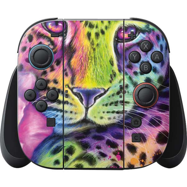 Neon Rainbow Cheetah with Rose by Sheena Pike Nintendo Switch 2 (2025 ...