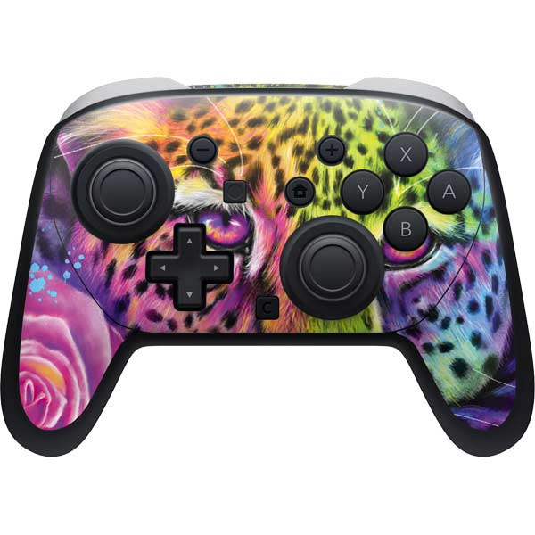 Neon Rainbow Cheetah with Rose by Sheena Pike Nintendo Switch 2 (2025 ...