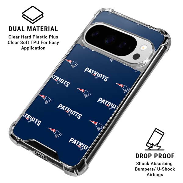 NFL New England Patriots Blitz Series Google Pixel 10 Pro XL Clear Case ...