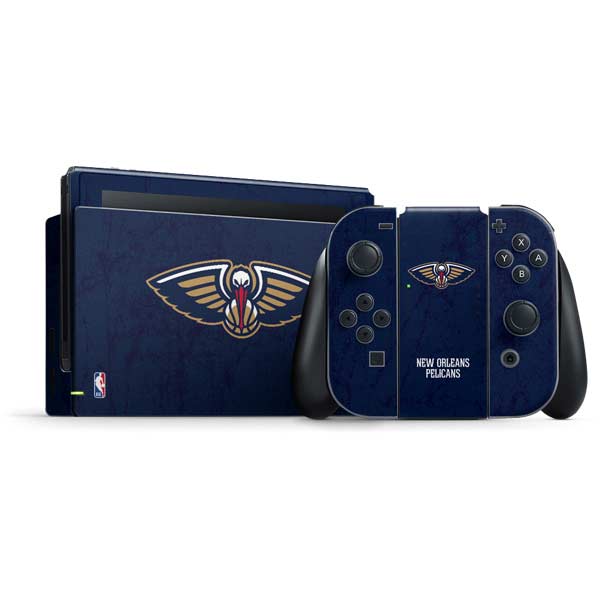 NBA New Orleans Pelicans Distressed Nintendo Switch Bundle Skin – Skinit