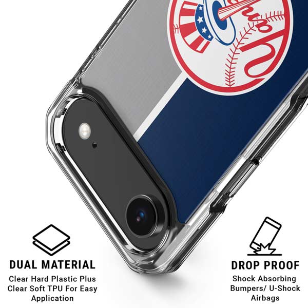 MLB New York Yankees Split iPhone 17 Air Clear Case | Clear Phone Cases ...