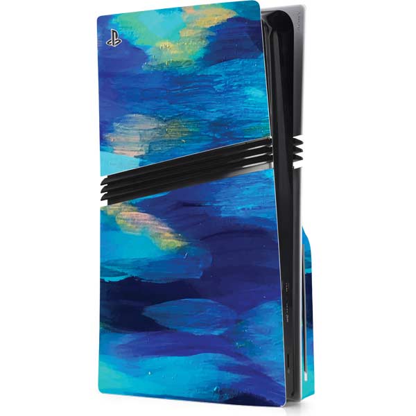 Ocean Blue Brush Stroke by Etta Vee Skin for PS5 Pro Console with Disk ...