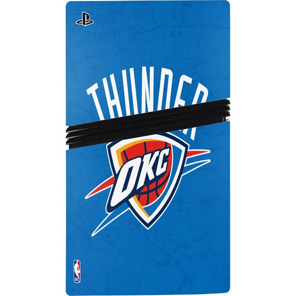 NBA OKC Thunder Distressed PS5 Pro Console & Controller with Disk Drive ...