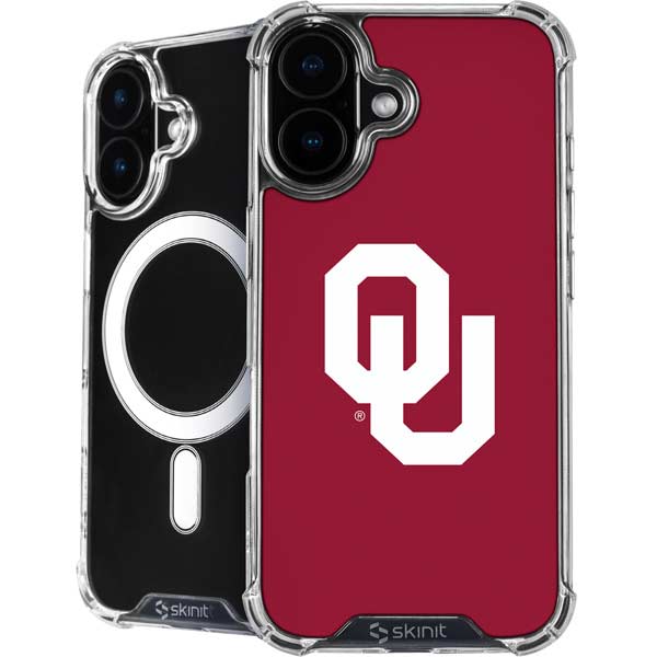 University of Oklahoma Sooners Cracked iPhone 16 Plus MagSafe Case | Skinit