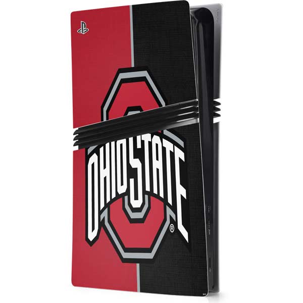 Ohio State University OSU Buckeyes Split Skin for PS5 Pro Console | Skinit