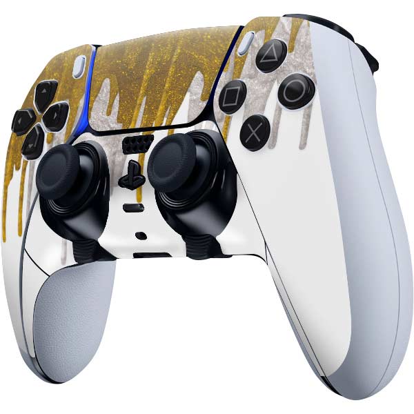 Paint Splatter Gold PS5 DualSense Edge Pro Controller Skin – Skinit
