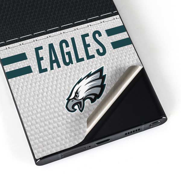 Galaxy S25 Ultra NFL Philadelphia Eagles White Striped Skin | Skinit