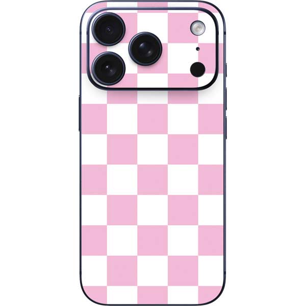 iPhone 17 Pro Max Pink and White Checkerboard Skin | Decals | Wraps ...