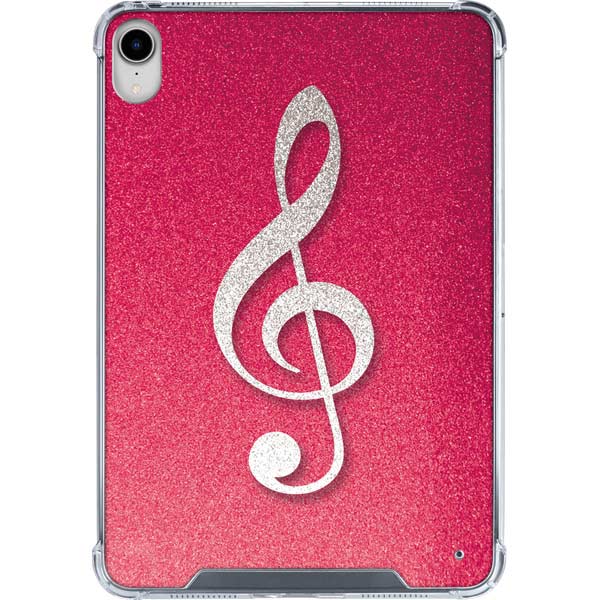 Pink Glitter Music Note iPad 11th Gen (2025) Clear Case | Skinit