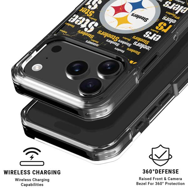 NFL Pittsburgh Steelers Black Blast iPhone 17 Pro Clear Case | Clear ...