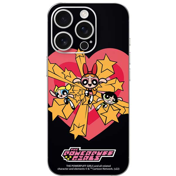 iPhone 16 Pro Cartoon Network Powerpuff Girls Gold Stars Skin | Decals ...