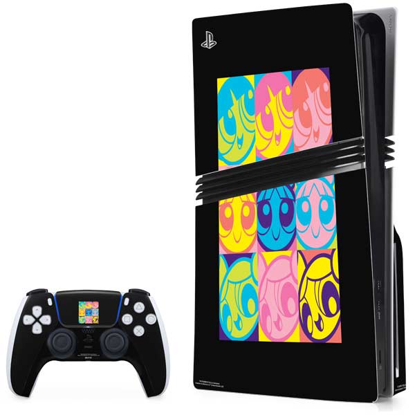 Cartoon Network Powerpuff Girls Neon PS5 Pro Console & Controller with ...