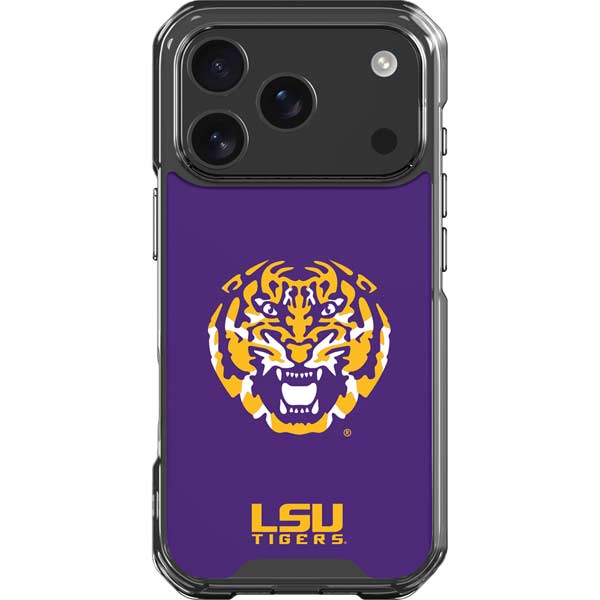 LSU Purple Tiger Mascot iPhone 17 Pro Clear Case | Clear Phone Cases ...