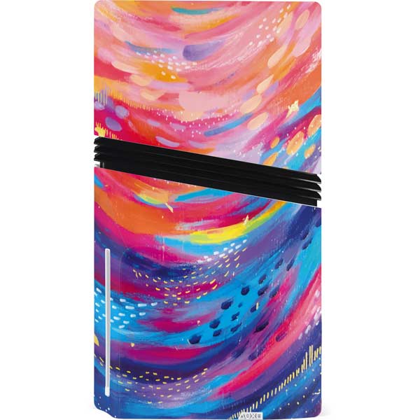 Rainbow Wave Brush Stroke by Etta Vee Skin for PS5 Pro Console with ...