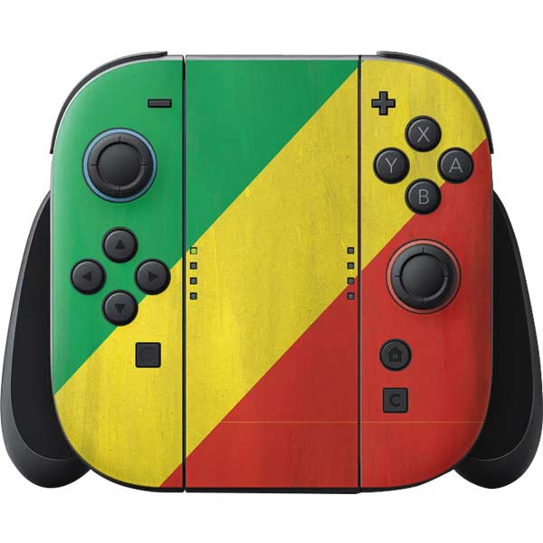 Republic of the Congo Flag Distressed Nintendo Switch 2 (2025) Joy-Con ...
