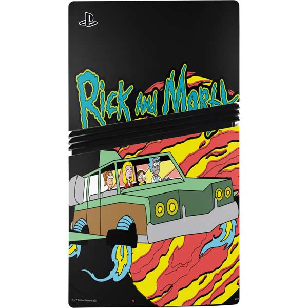 Adult Swim Rick and Morty Family Wagon Skin for PS5 Pro Console with ...