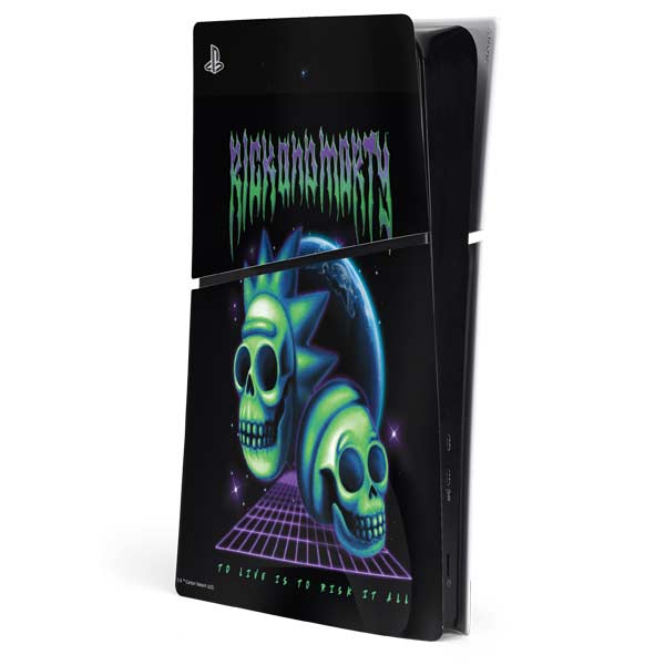 Adult Swim Rick and Morty Neon Skulls Skin for PS5 Slim Digital Edition ...
