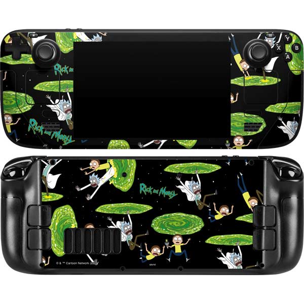 Rick and Morty Portal Pattern Steam Deck Handheld Gaming Computer Skin ...