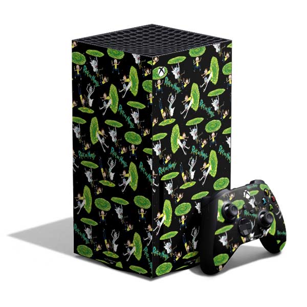 Adult Swim Rick and Morty Portal Pattern Skin for the 2024 XBox Series ...