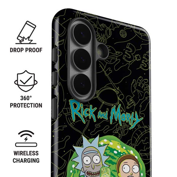 Rick and Morty Portal Travel Galaxy S26 Plus Impact Case – Skinit