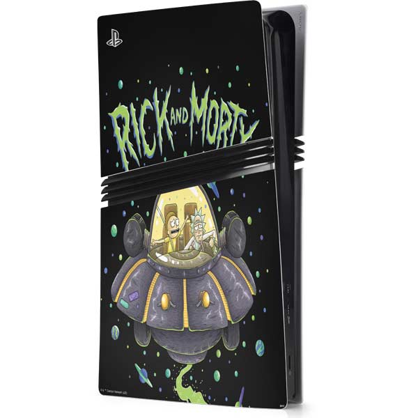 Adult Swim Rick and Morty Spaceship Skin for PS5 Pro Console | Skinit