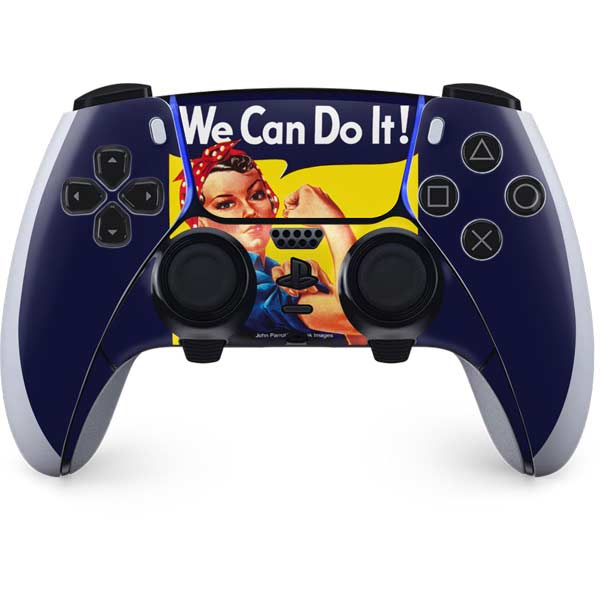 Rosie The Riveter Vintage War Poster PS5 DualSense Edge Pro Controller ...
