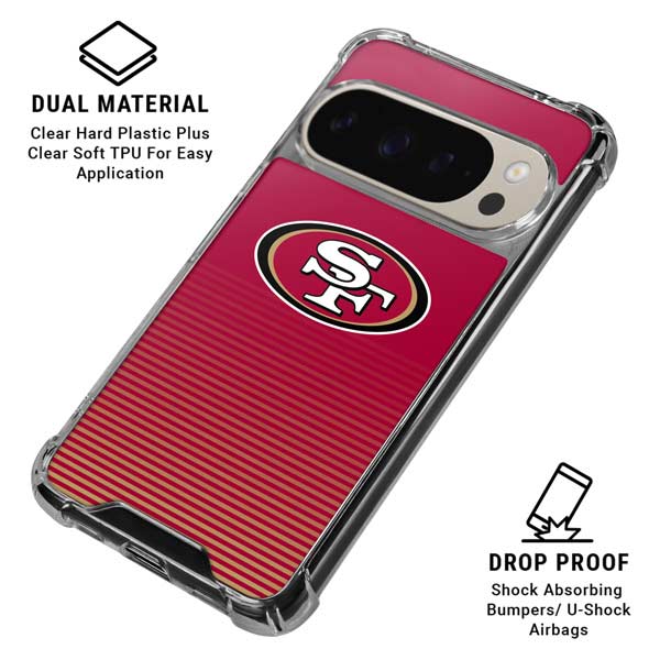 San Francisco 49ers Breakaway Google Pixel 9 Pro XL Clear Case | Clear ...