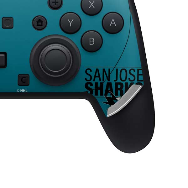 NHL San Jose Sharks Lineup Nintendo Switch 2 (2025) Pro Controller Skin ...
