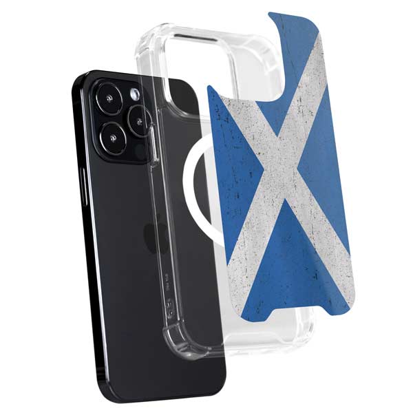Scotland Flag Distressed iPhone 16 Pro Max MagSafe Case | Skinit