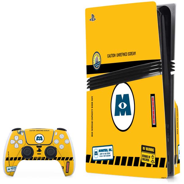 Disney Monsters Inc. Scream Canister PS5 Pro Console & Controller with ...