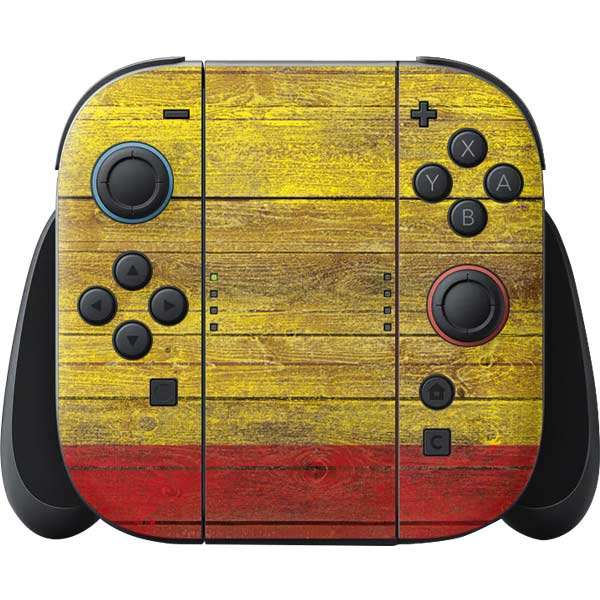 Spain Flag Dark Wood Nintendo Switch 2 (2025) Joy-Con Controller Skin ...