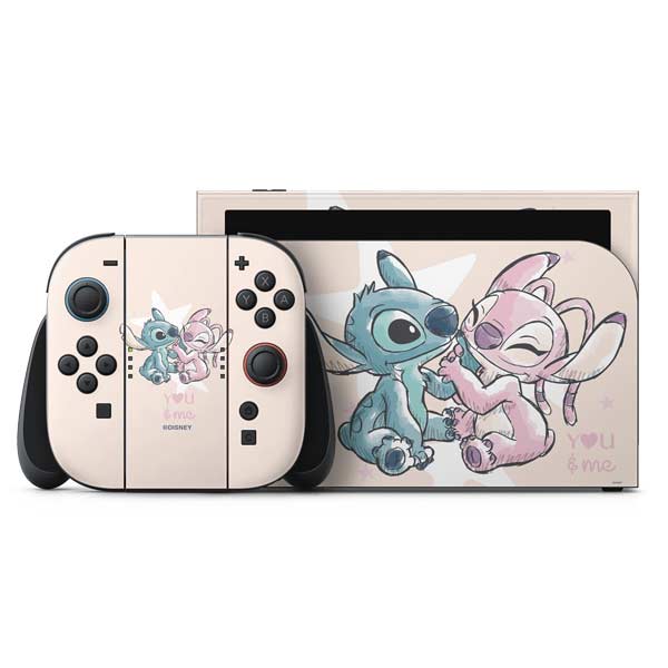 Stitch and Angel Nintendo Switch 2 (2025) with Joy-Con Skin | Skinit