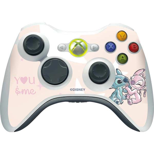 Disney Lilo and Stitch Stitch and Angel Xbox 360 Wireless Controller S ...
