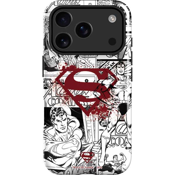 DC Comics Superman Comic Pattern Logo in Red Apple iPhone 17 Pro Max ...
