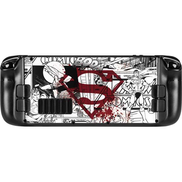Superman Comic Logo in Red Steam Deck Handheld Gaming Computer Skin ...