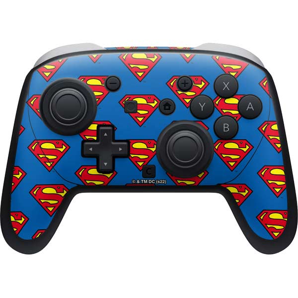 DC Comics Superman Logo Pattern Nintendo Switch 2 (2025) Pro Controller ...
