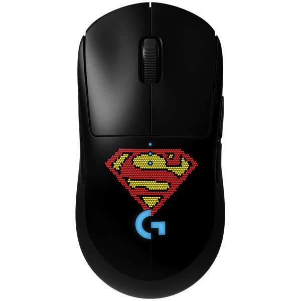 Superman Logo Pixels G Pro Wireless Gaming Mouse Skin | DC Comics – Skinit