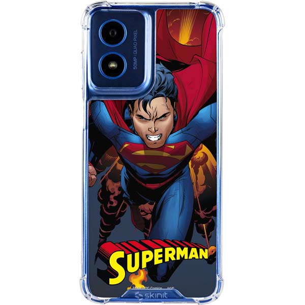 DC Comics Superman Action Flying Pose Moto G Play 4G Clear Case ...