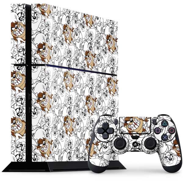 Looney Tunes Tasmanian Devil Super Sized Pattern PlayStation PS4 Skins ...