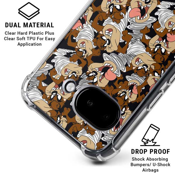 Taz Super Sized Pattern Google Pixel 9a Clear Case | Clear Phone Cases ...